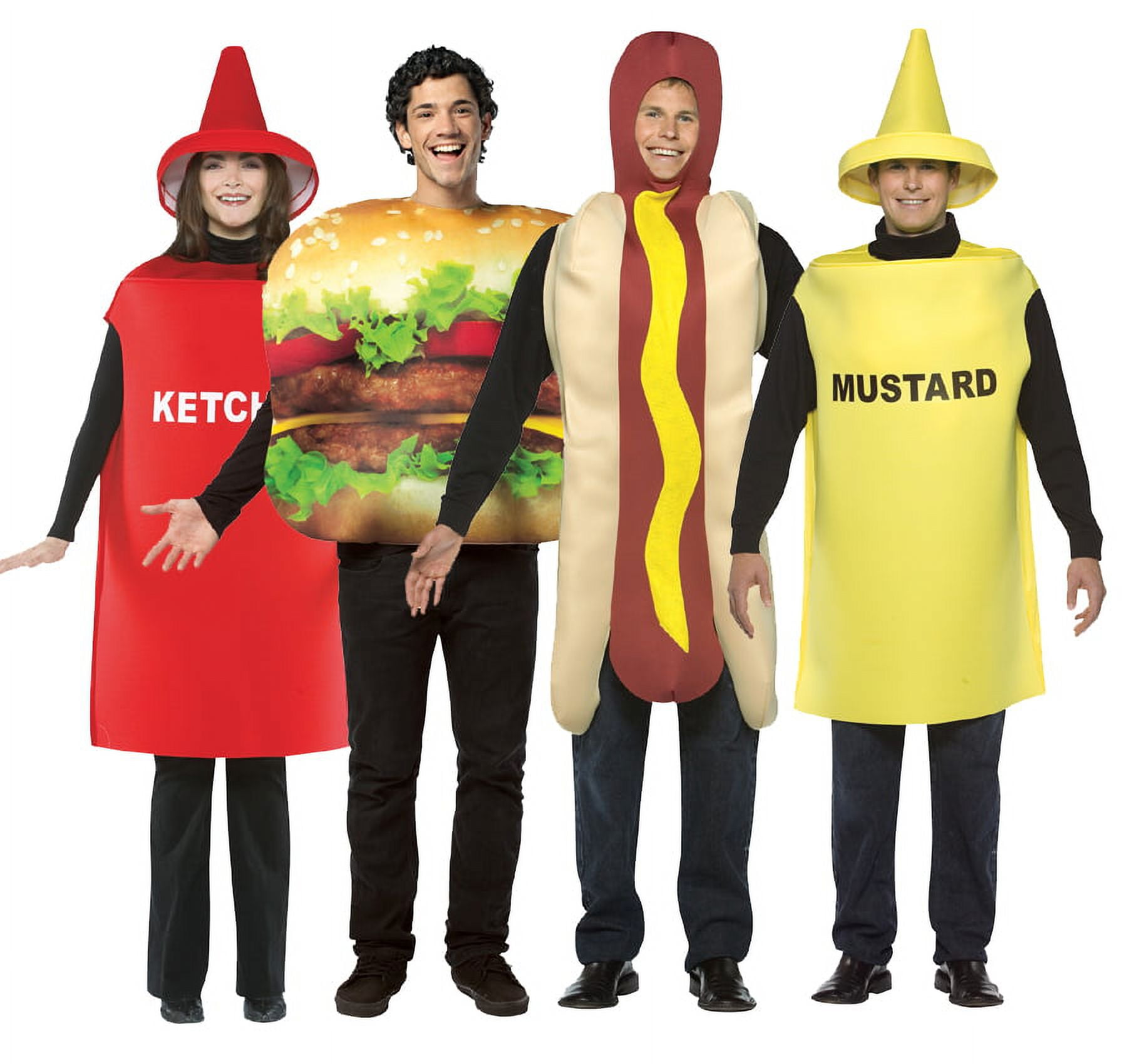 Fast Food Costume Set - Burger, Hot Dog, Ketchup, Mustard - Walmart.com