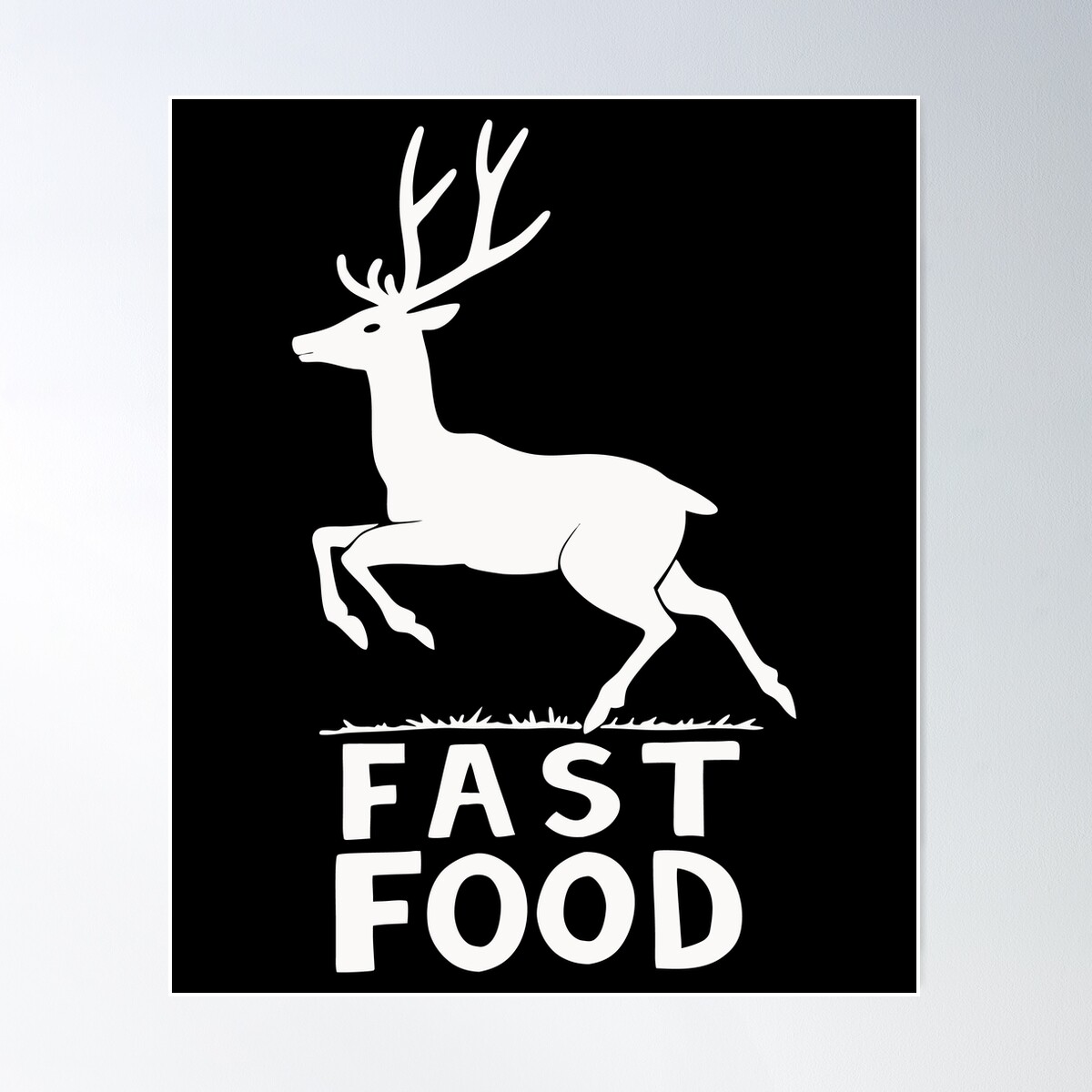 Fast Food Deer Poster Wall Art, Modern Wall Decor For Living Room ...