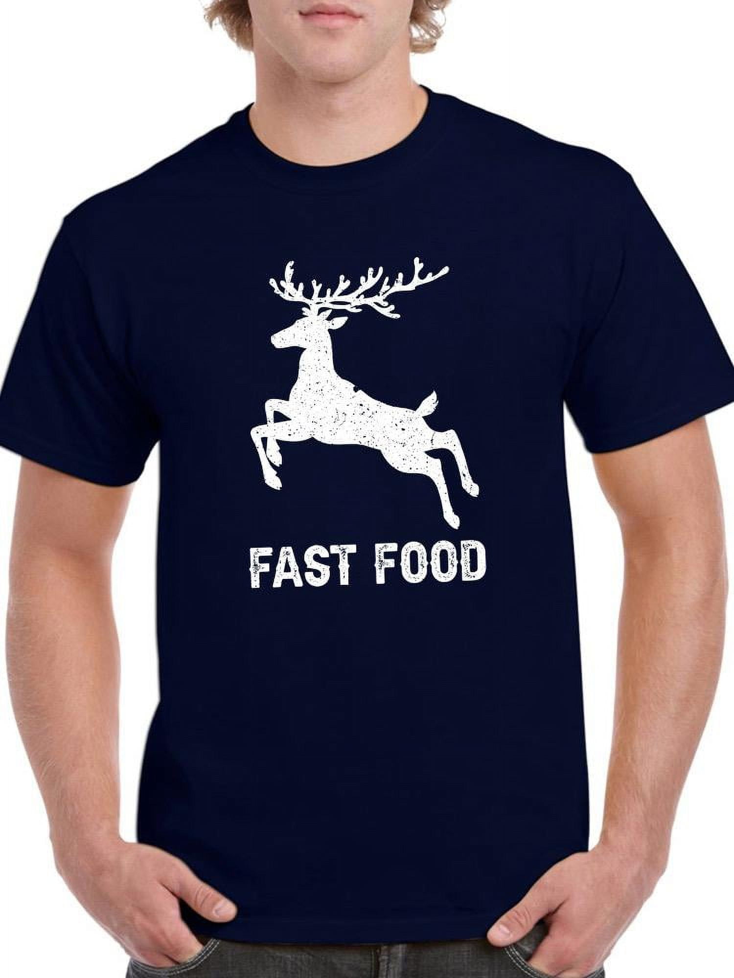 Fast Food Deer T-Shirt Men -Smartprints Designs, Male Medium - Walmart.com