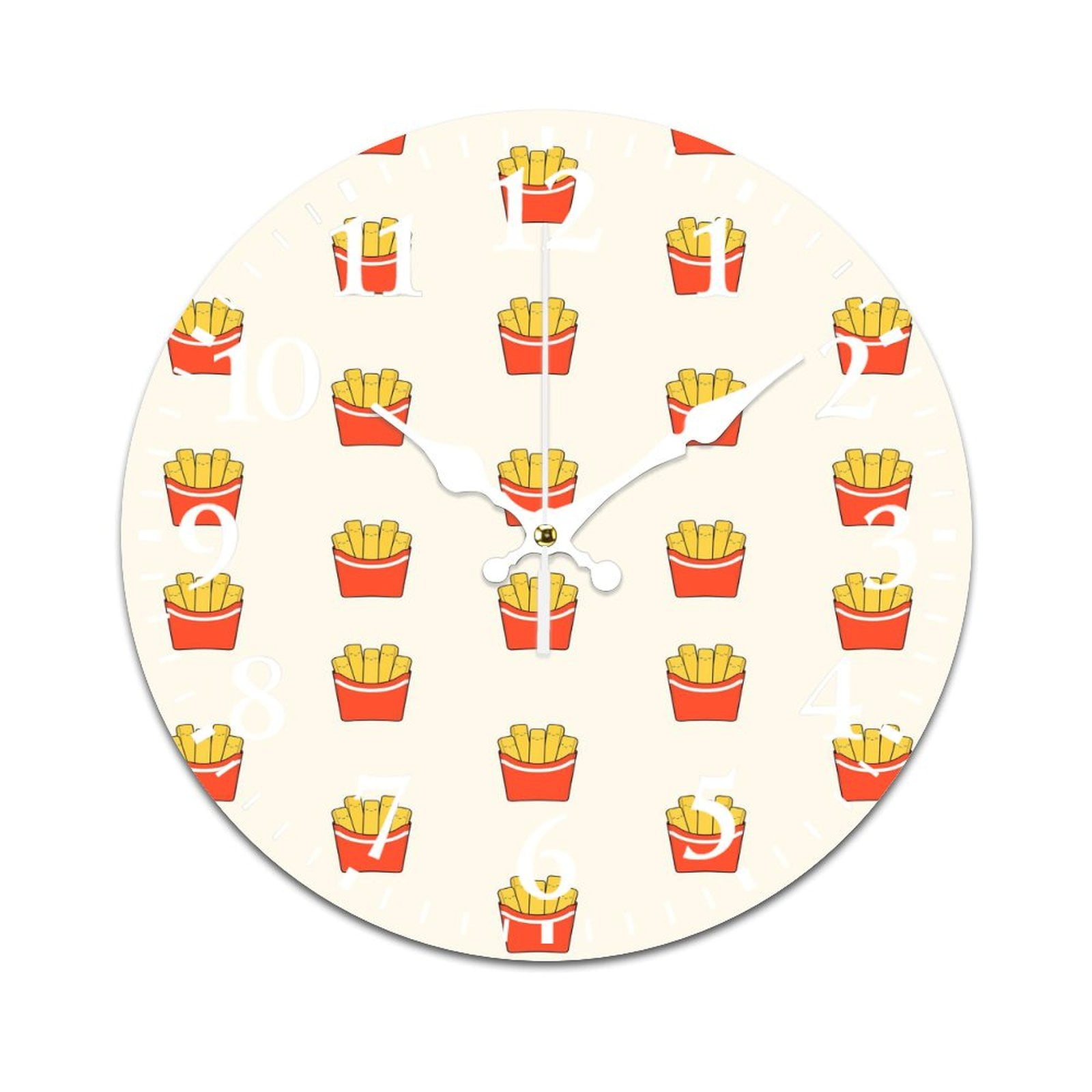 Fast Food French Frie Wall Clock Modern Design Clocks Wall Hanging Home ...