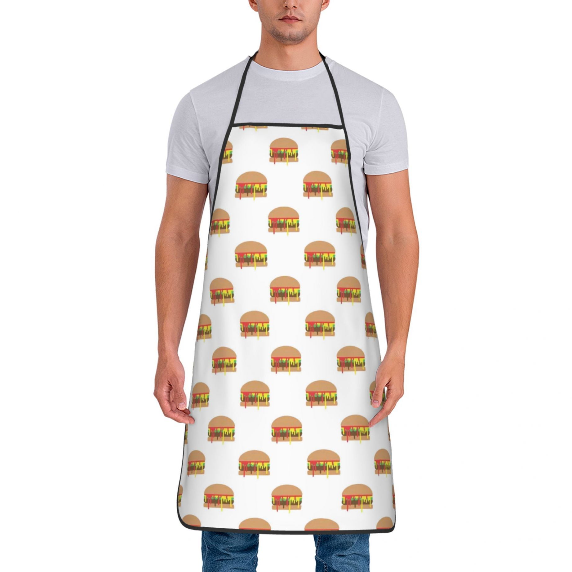 Fast Food Hamburger Elements Aprons for Women Men Waterproof Apron ...