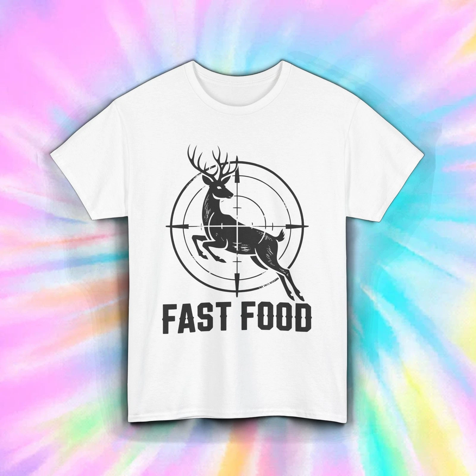 Fast Food Hunting Deer Funny Buck Target Outdoor Sports Humor Unisex T ...