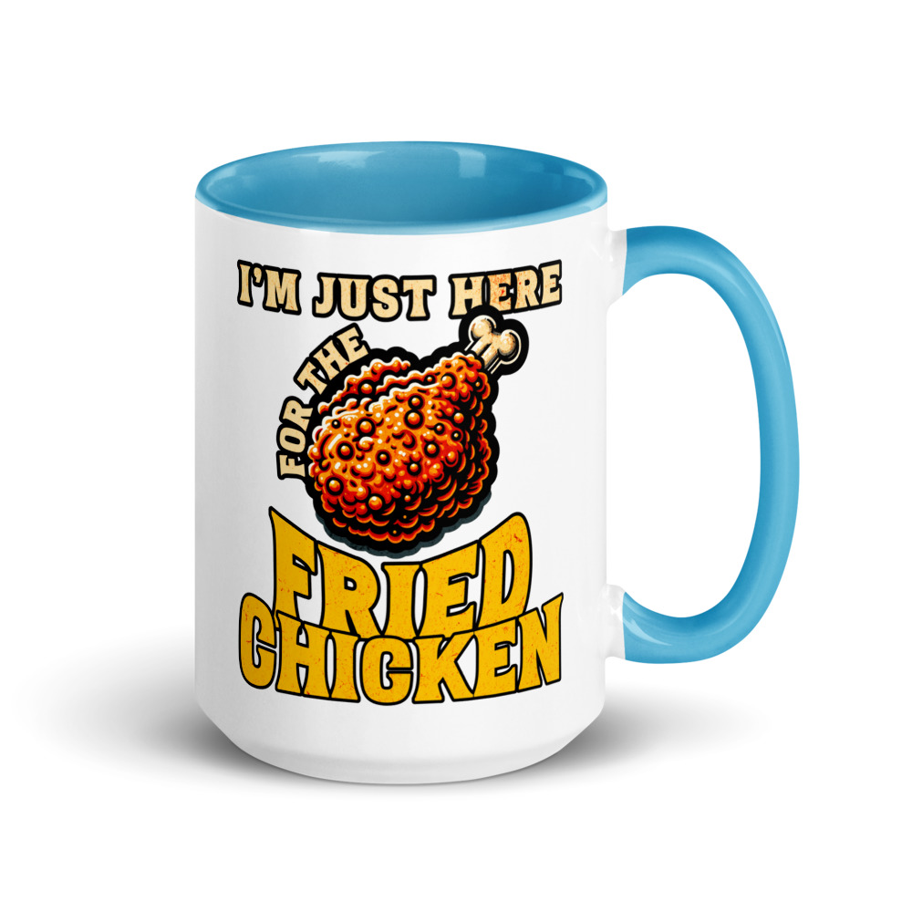 Fast Food Lover Mug with Color Inside, I'm Just Here For The Fried ...