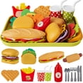 RUVINCE 16-Piece Kids Play Food Set - Multicolor Pretend Kitchen Food ...