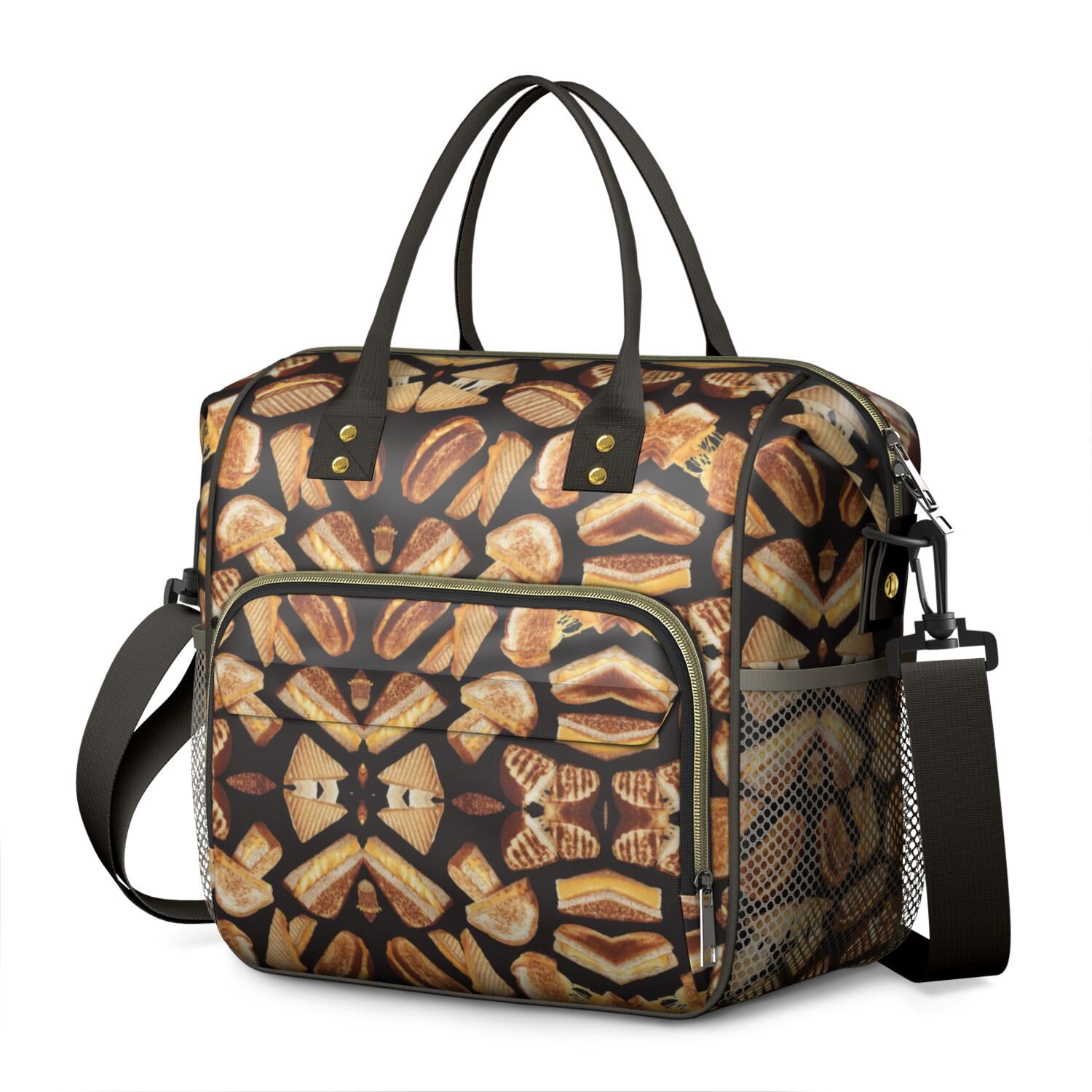Fast Food Print Insulated Lunch Bag for Adults – Hamburger & Junk Food ...
