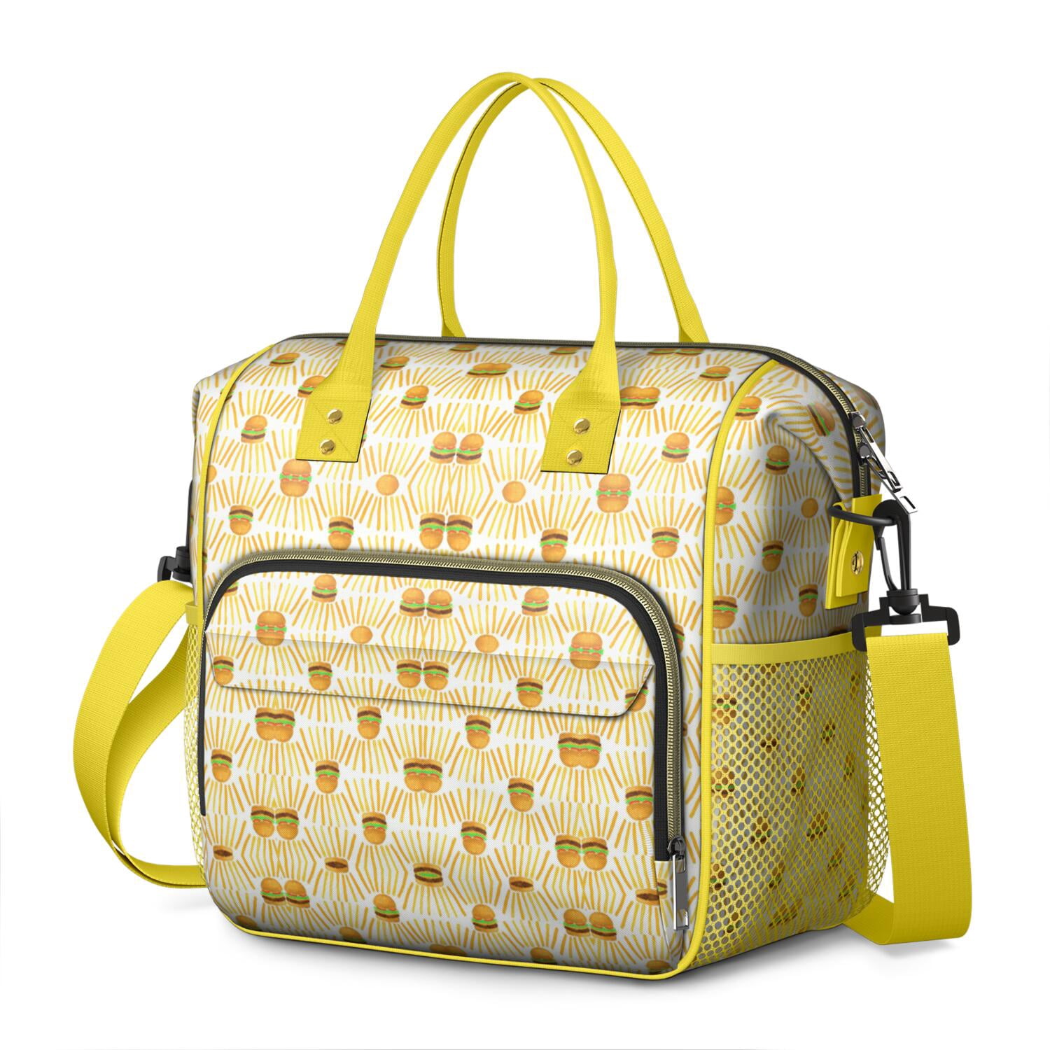 Fast Food Print Insulated Lunch Bag for Adults – Hamburger & Junk Food ...