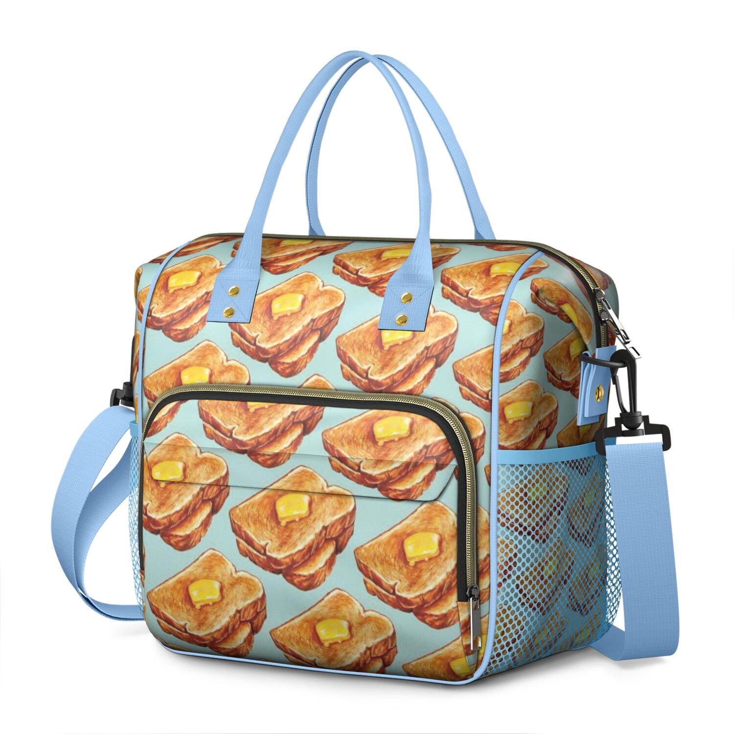 Fast Food Print Insulated Lunch Bag for Adults – Hamburger & Junk Food ...