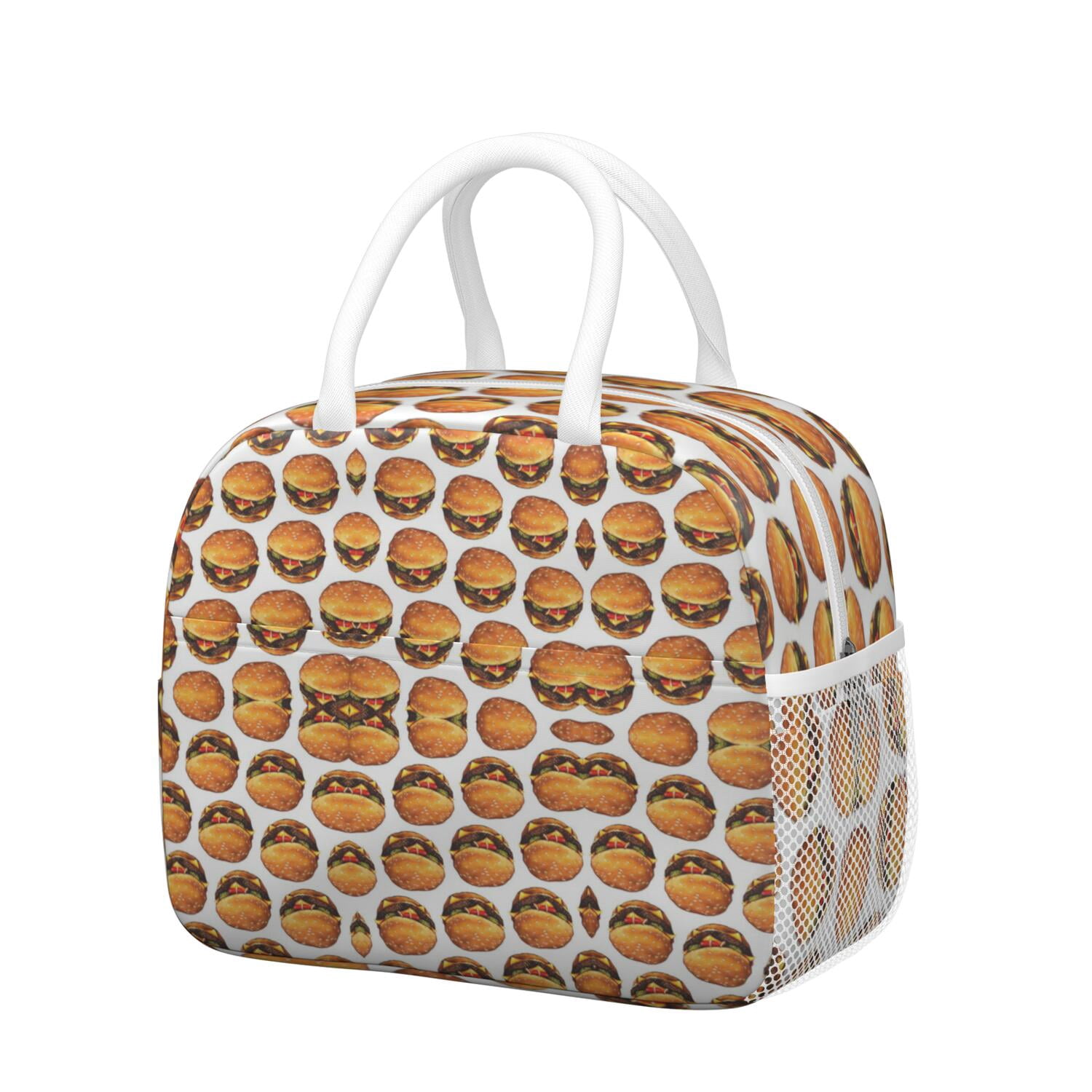 Fast Food Sandwich Insulated Lunch Bag Reusable Thermal Cooler Tote for ...