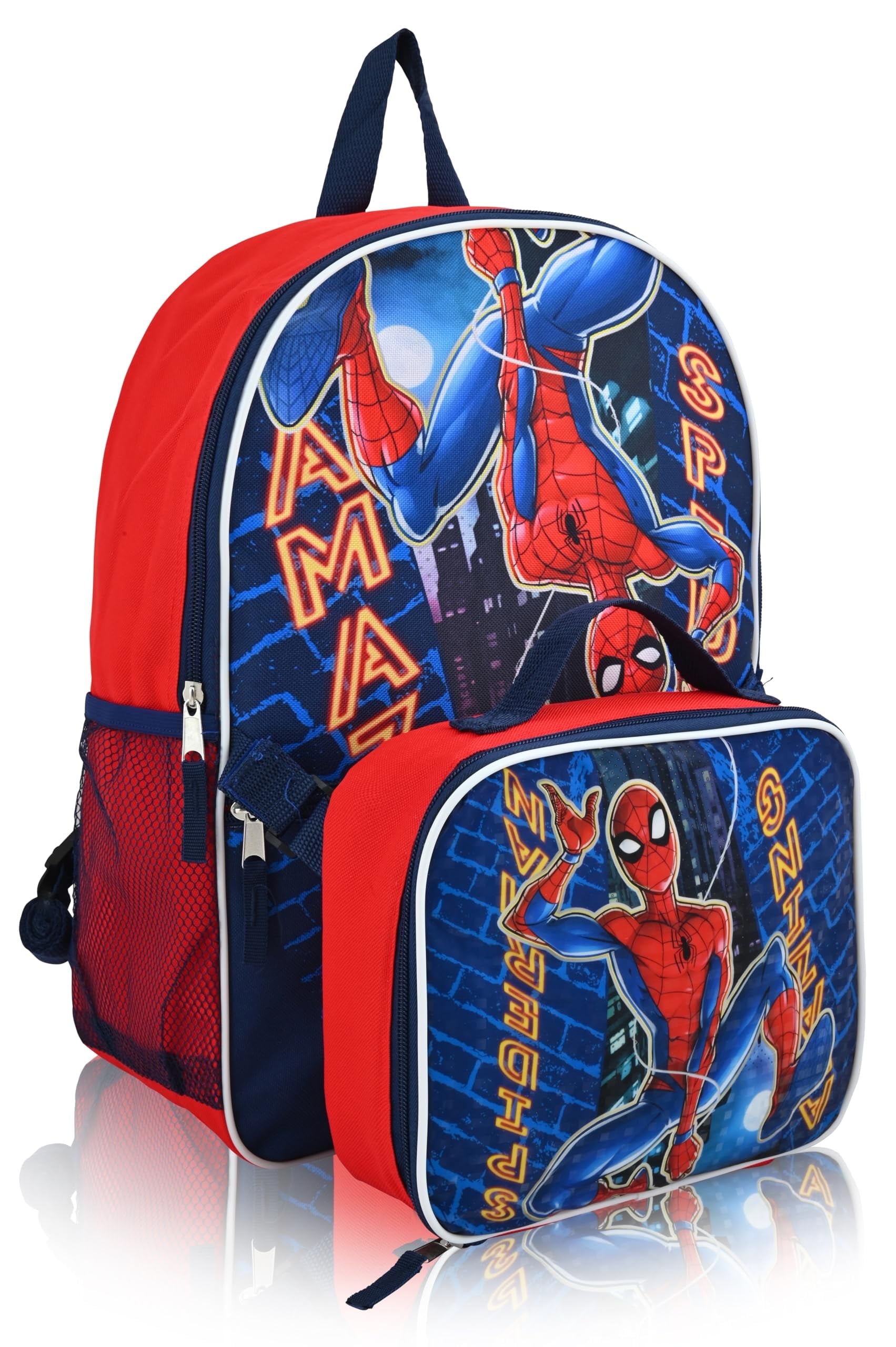 Fast Forward Marvel Spiderman Backpack With Lunch Box for Boys ...