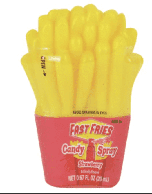 Fast Fries Spray Candy, Fries Shaped, Fruity Flavor, 2-Pack, Strawberry ...