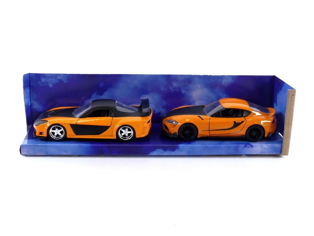 Fast & Furious 1:32 Han's Mazda RX-7 & Toyota GR Supra Die-cast Car ...