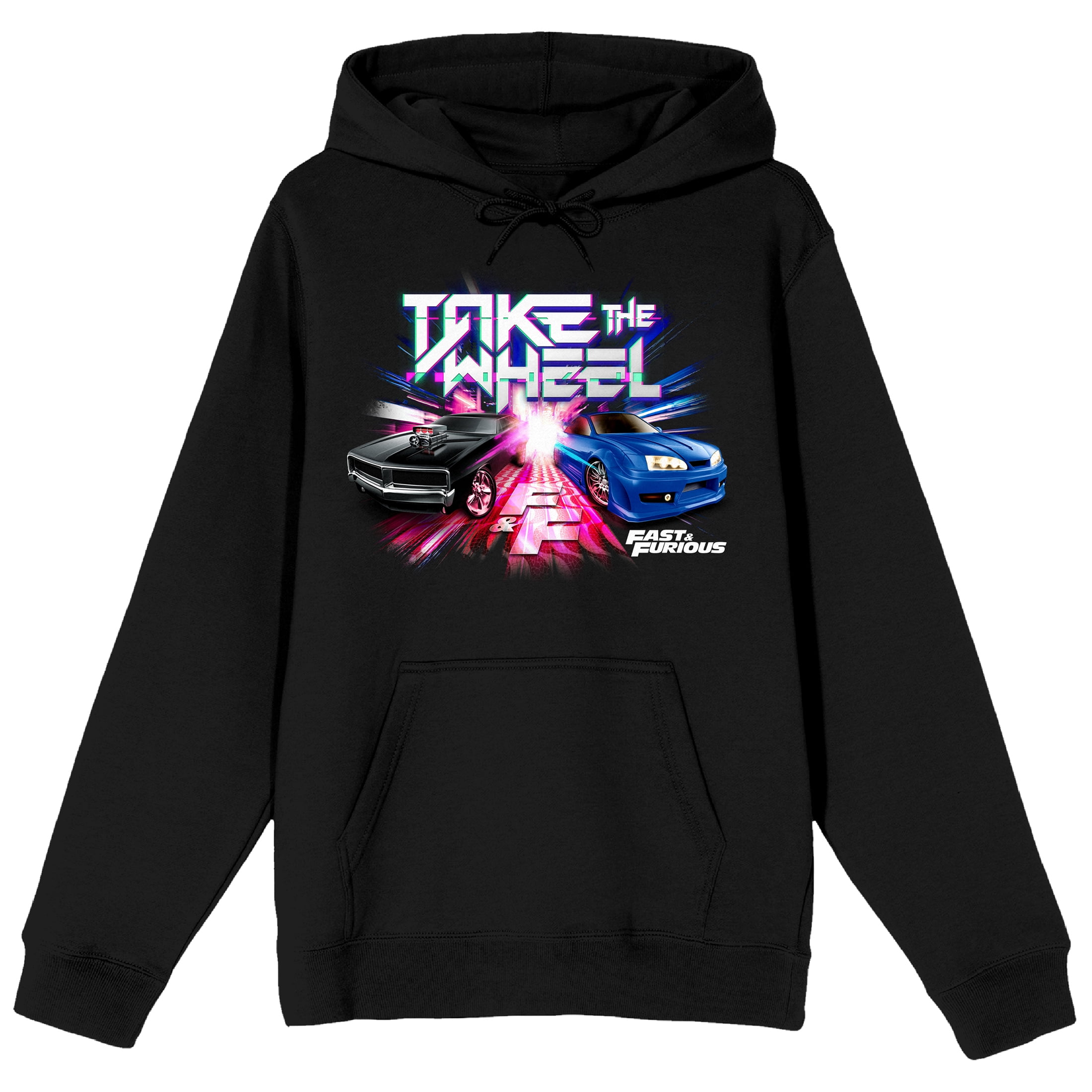Fast & Furious Franchise Take The Wheel Adult Black Hoodie-Medium ...