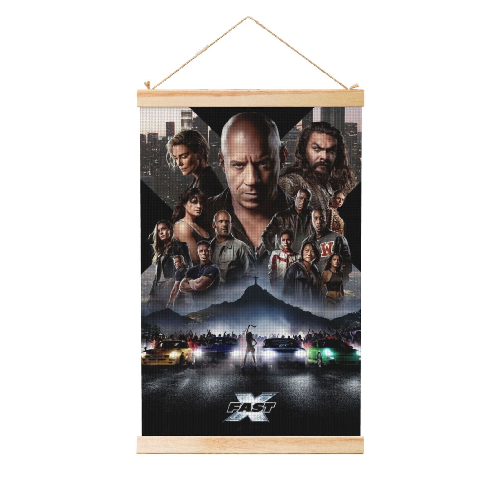 Fast & Furious Posters Wall Hanging Wooden Shaft Poster Wall Art ...