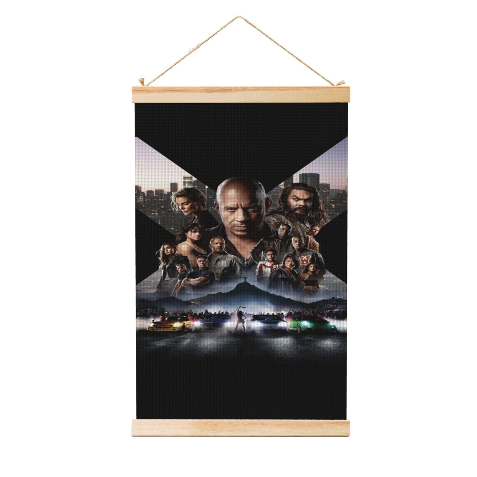 Fast & Furious Posters Wall Hanging Wooden Shaft Poster Wall Art ...