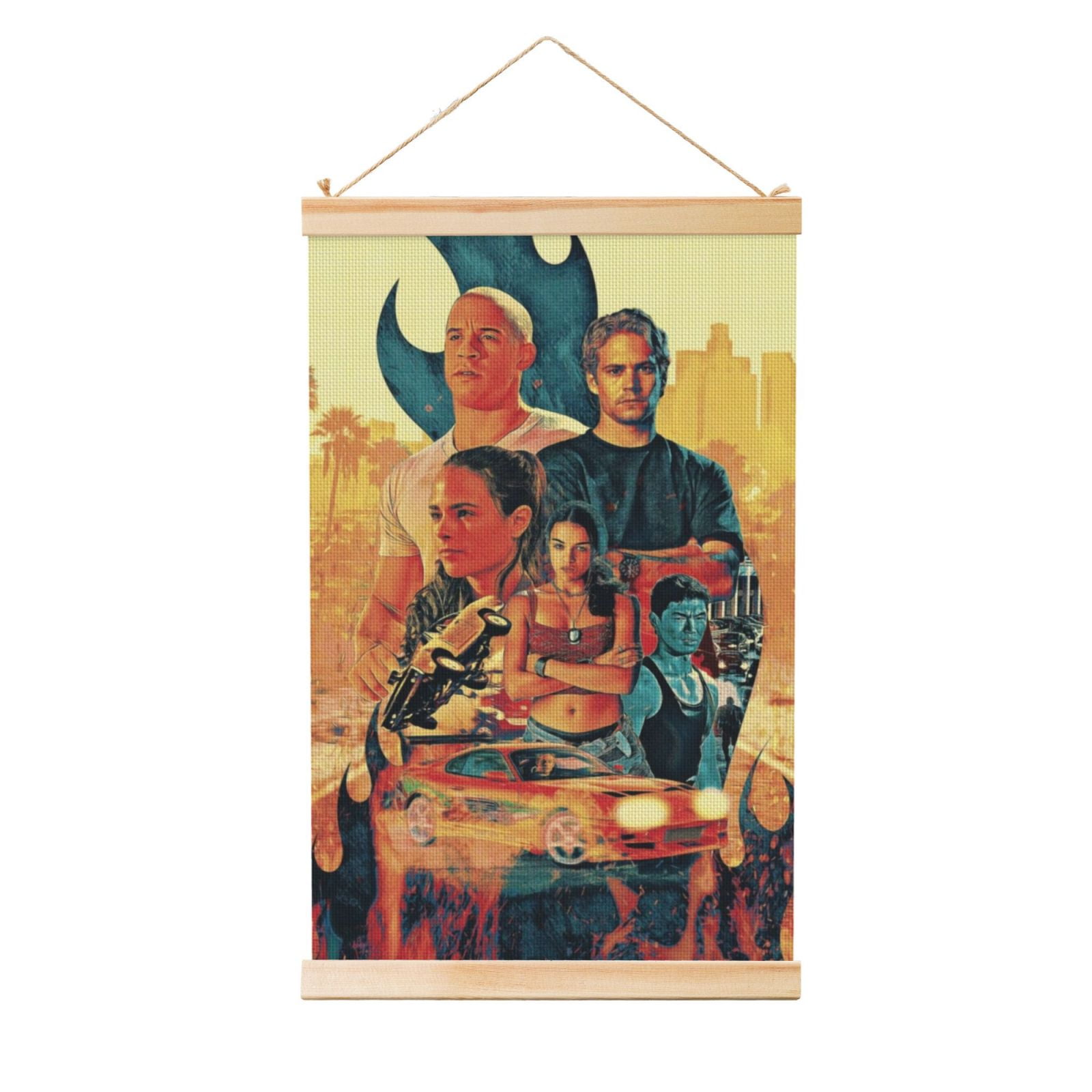 Fast & Furious Posters Wall Hanging Wooden Shaft Poster Wall Art ...