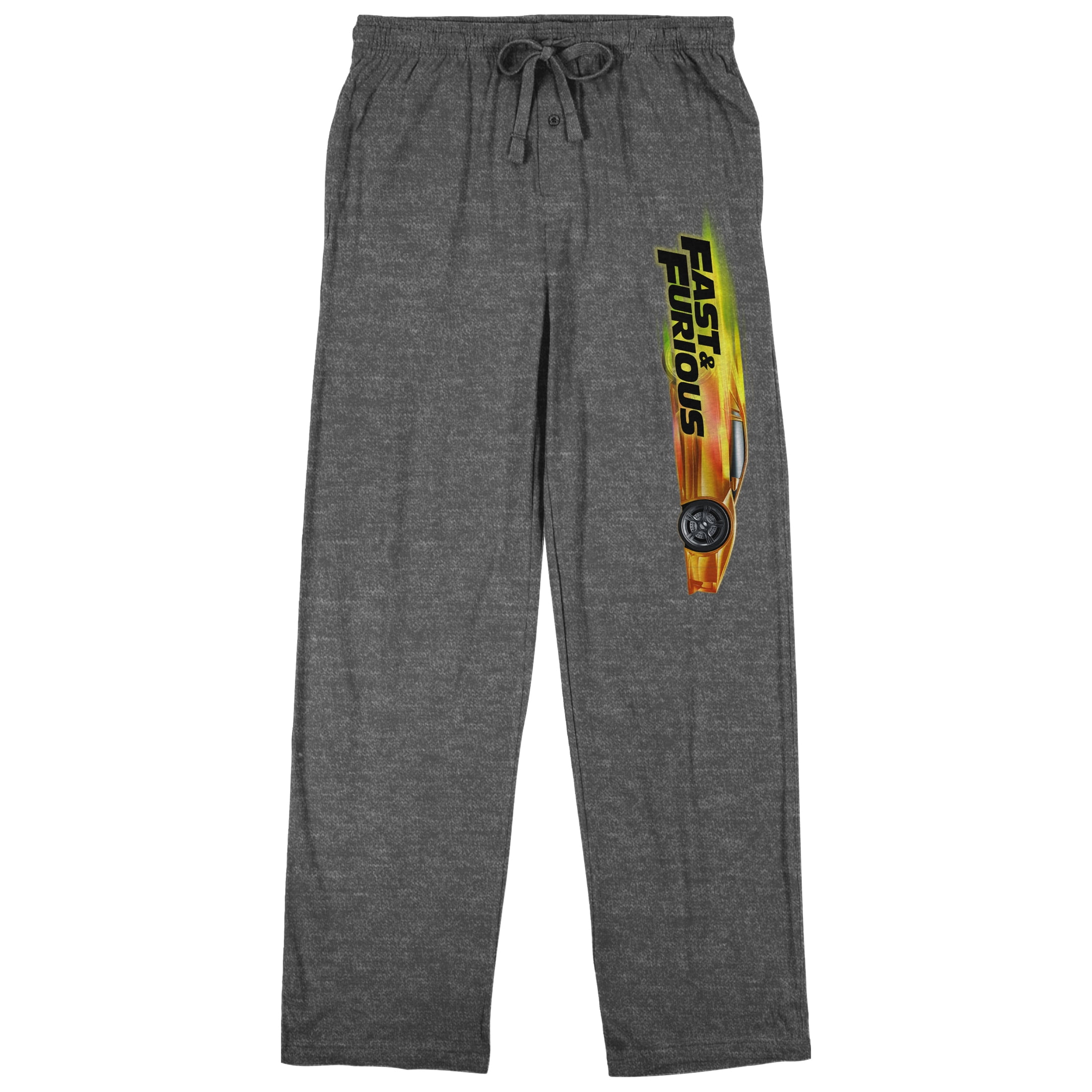Fast & Furious Race Car Logo Men's Heather Gray Sleep Pajama Pants-XL ...