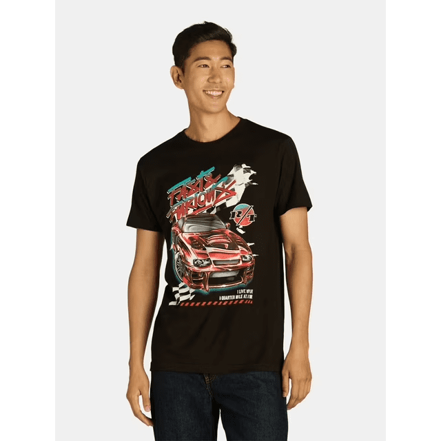 Fast Furious Red Car Graphic Tee - Walmart.com