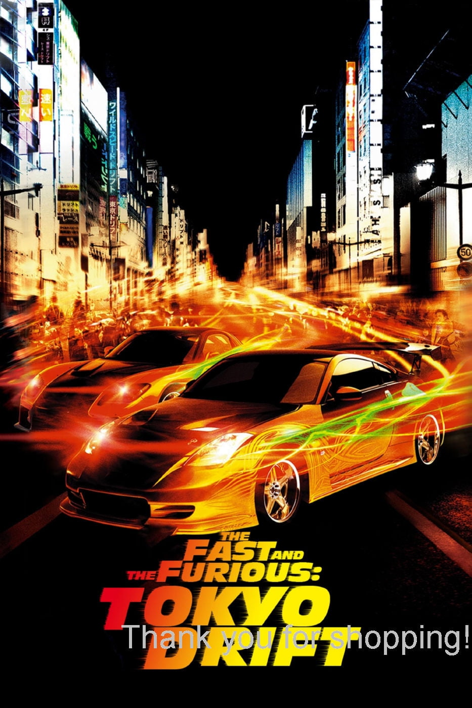 Fast Furious Tokyo Drift Movie Poster 24x36 24"x36" #M02 - Walmart.com