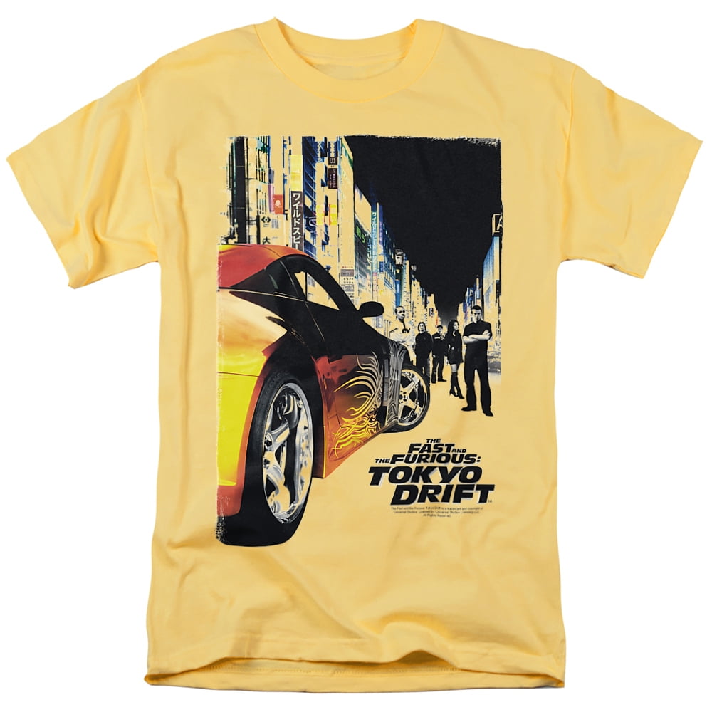 Fast & Furious: Tokyo Drift Poster Unisex Adult T-Shirt, Banana, Small ...