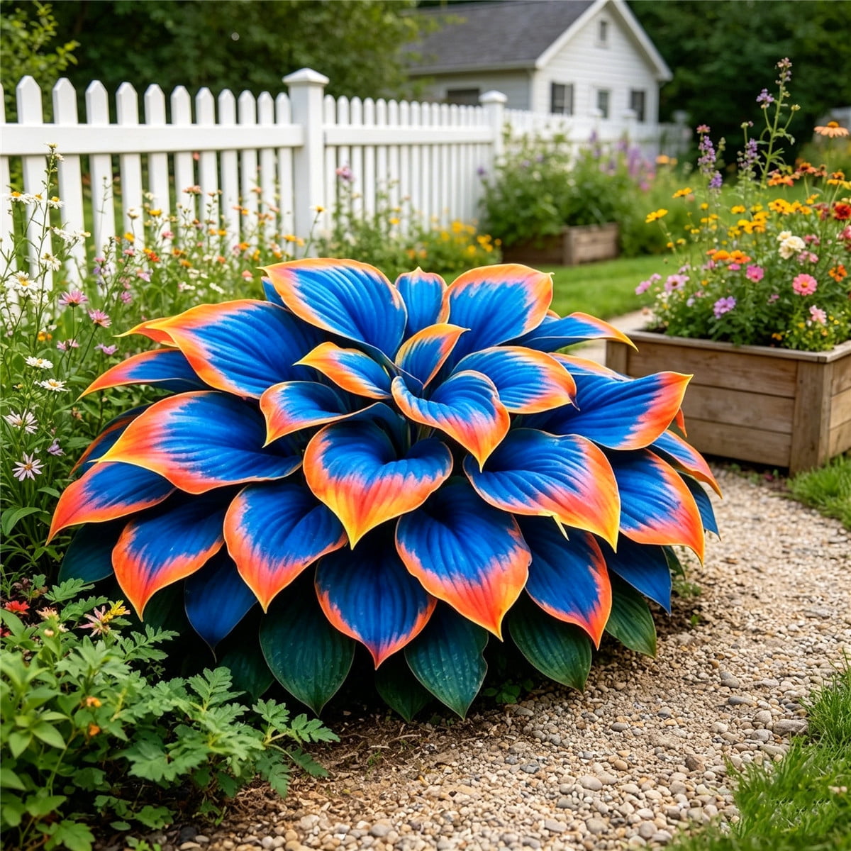 Fast Growing, Hostas Planting-(Non-Artificial)- Garden Stakes-Bloom ...