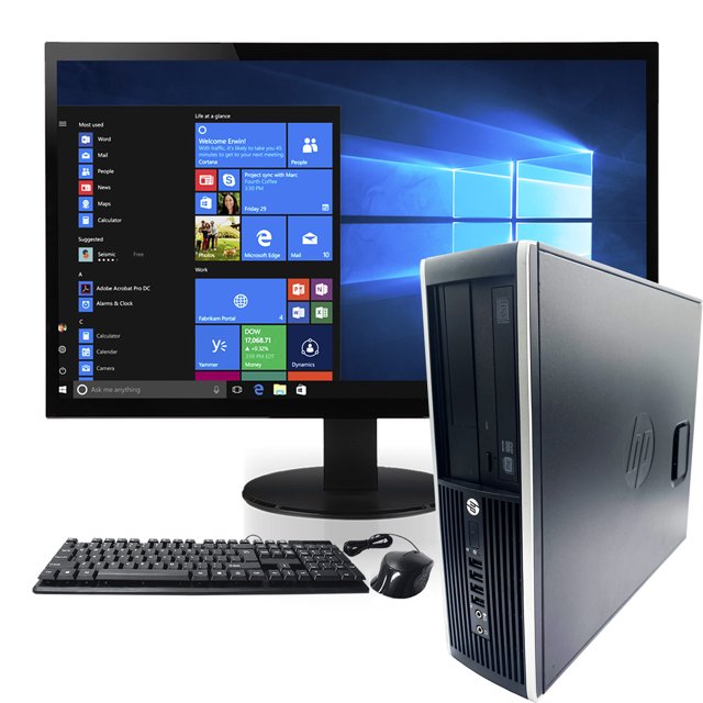 Fast HP Workhorse Desktop Computer & 24" LCD Windows 10 PC Core I5 3 ...