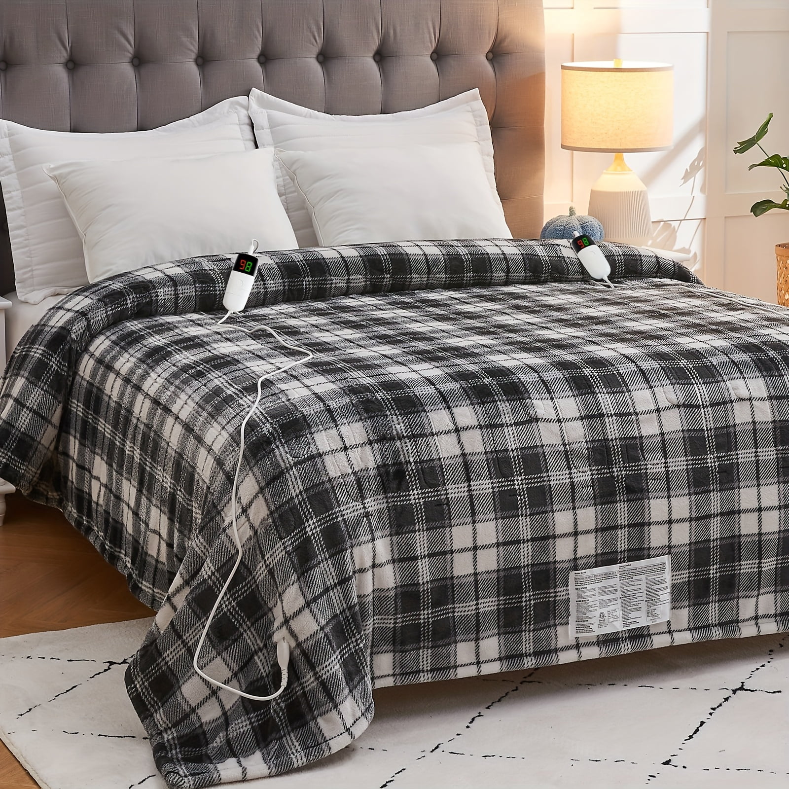 Fast Heating Plush Electric Heated Throw Blanket - 10 Heat Levels 5 ...