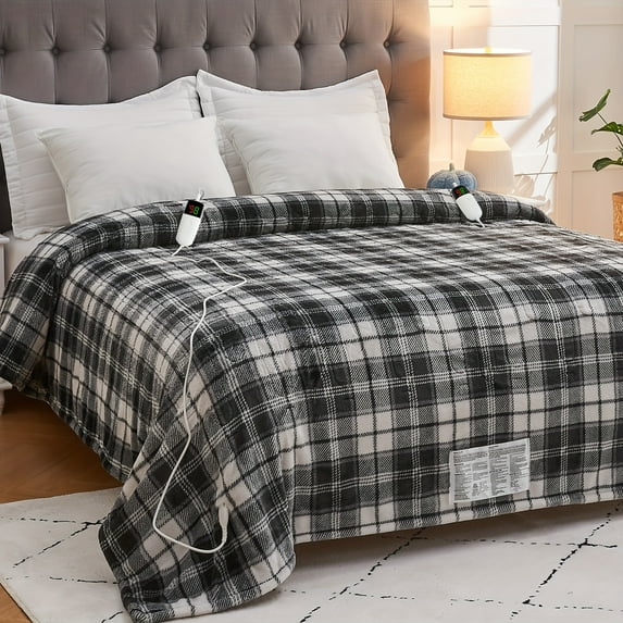 Fast Heating Plush Electric Heated Throw Blanket - 10 Heat Levels 5 ...
