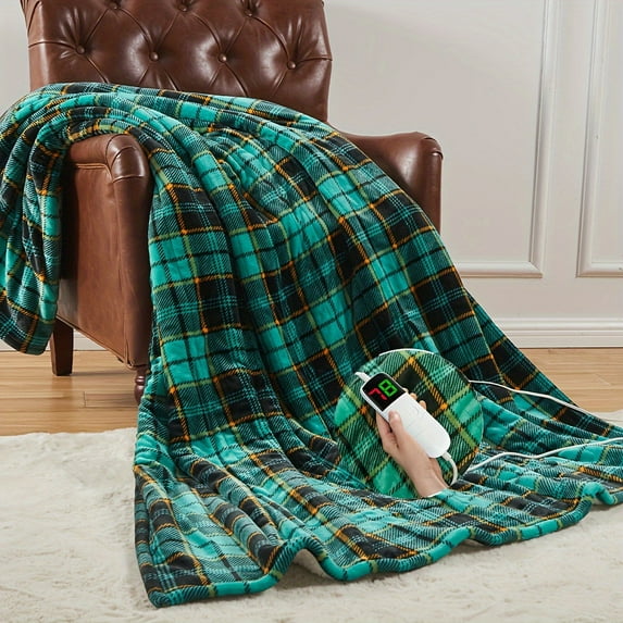 Fast Heating Plush Electric Heated Throw Blanket - 10 Heat Levels 5 ...