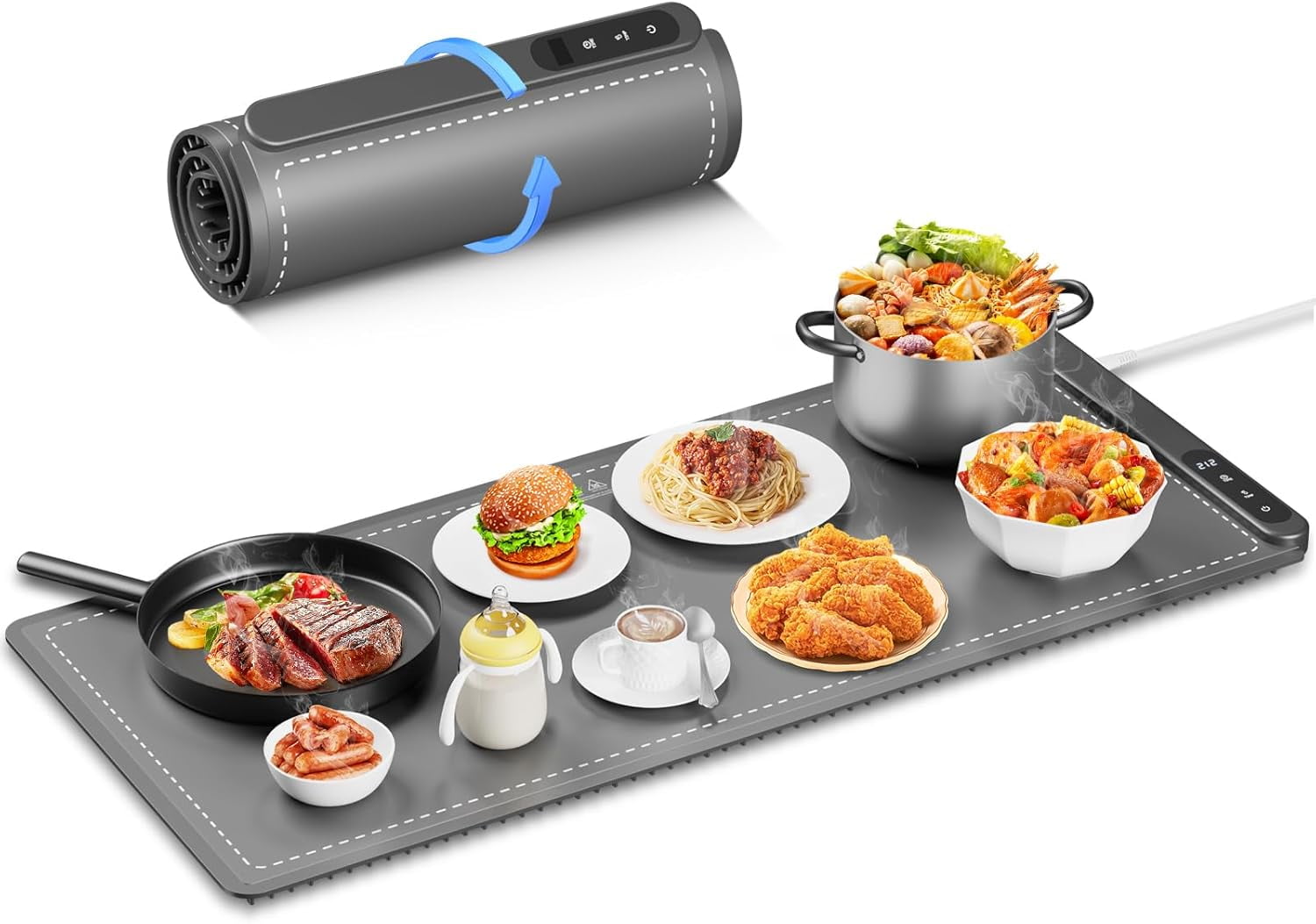 Fast Heating Warming Mat for Food, XL 36"x16", Electric Food Warmer ...