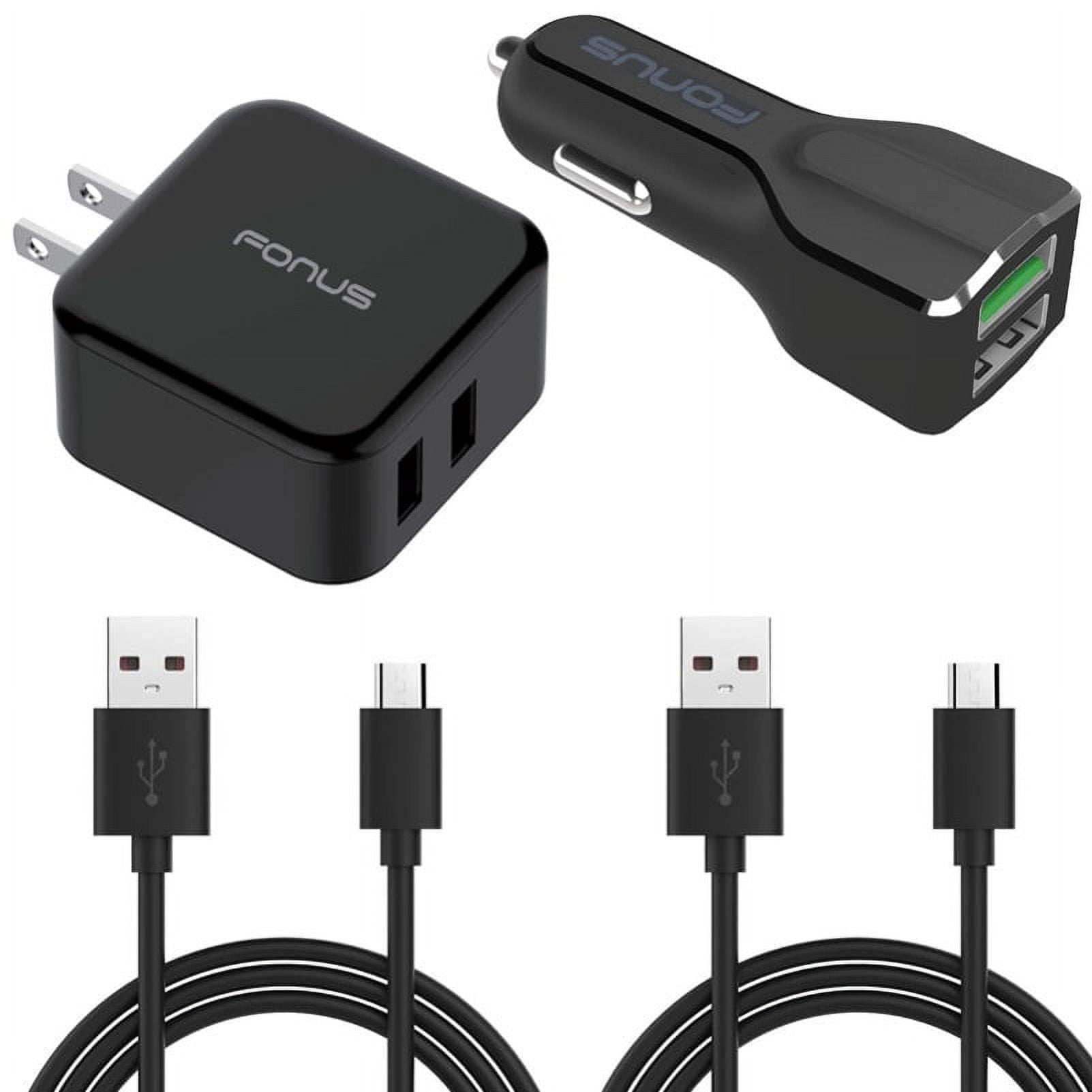 Fast Home Car Charger for TCL ION Z - Micro USB Cable 6ft Long Travel ...