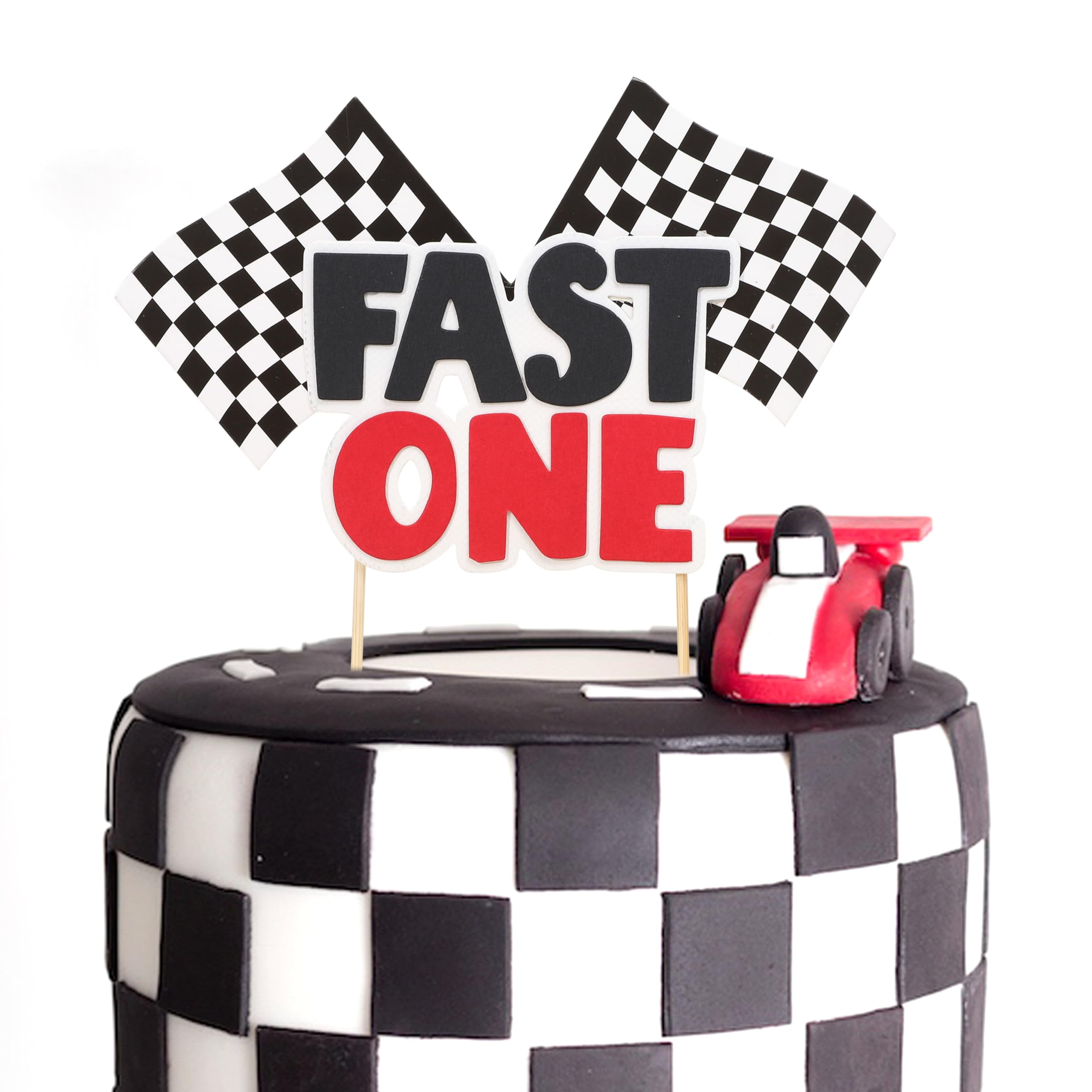 Fast One Birthday AJH3 Decorations - Fast One Birthday Cake Topper.Race ...
