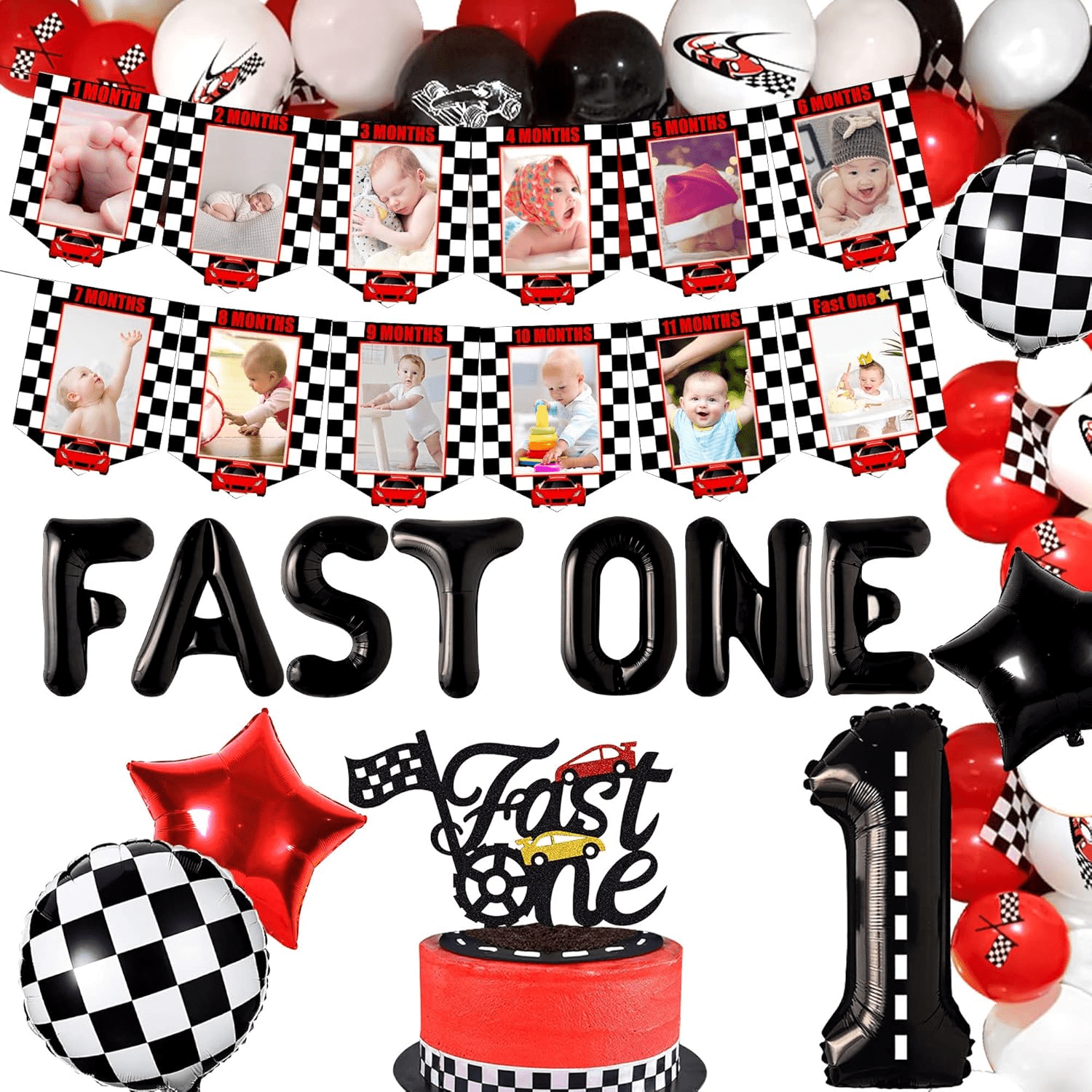 Fast One Birthday Party Decoration Fast One Cake Topper Fast One ...