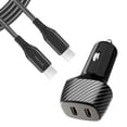 Fast PD Car Charger for Google Pixel 10/Pro/Pro XL - 60W 2-Port USB-C ...