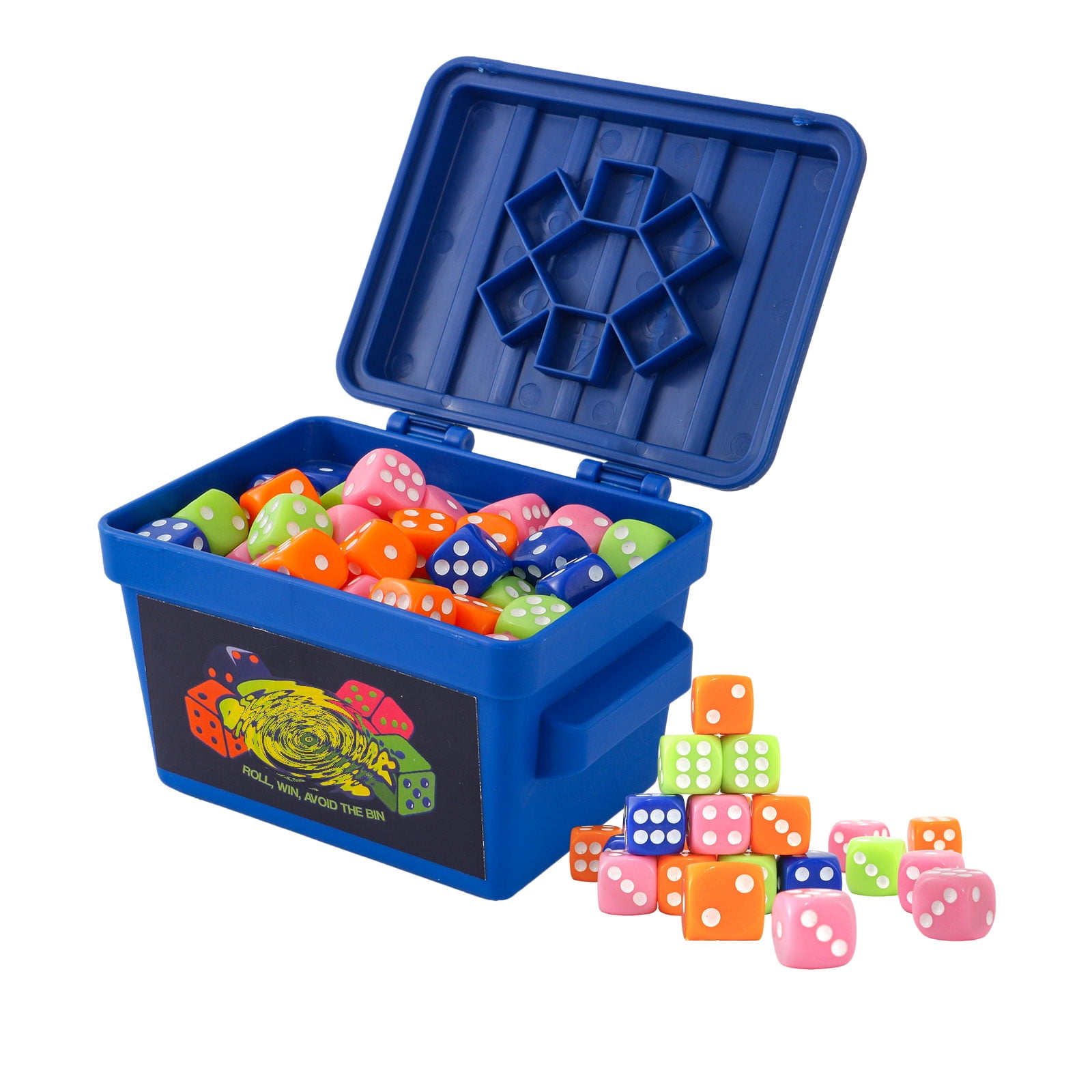 Fast Paced 80 Colorful Dice Game Set with Storage Bin for 2-6 Players - Walmart.com