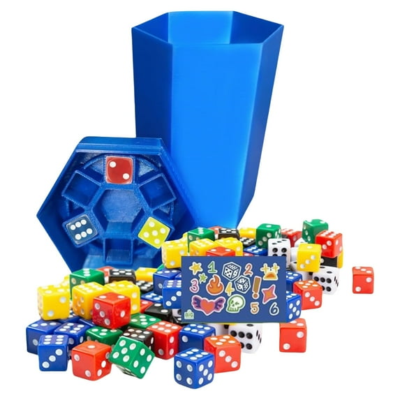 Fast Paced Family Dice Rolling Game Garbage Can Dice Challenge For 2–6 Players With 80 Color ...