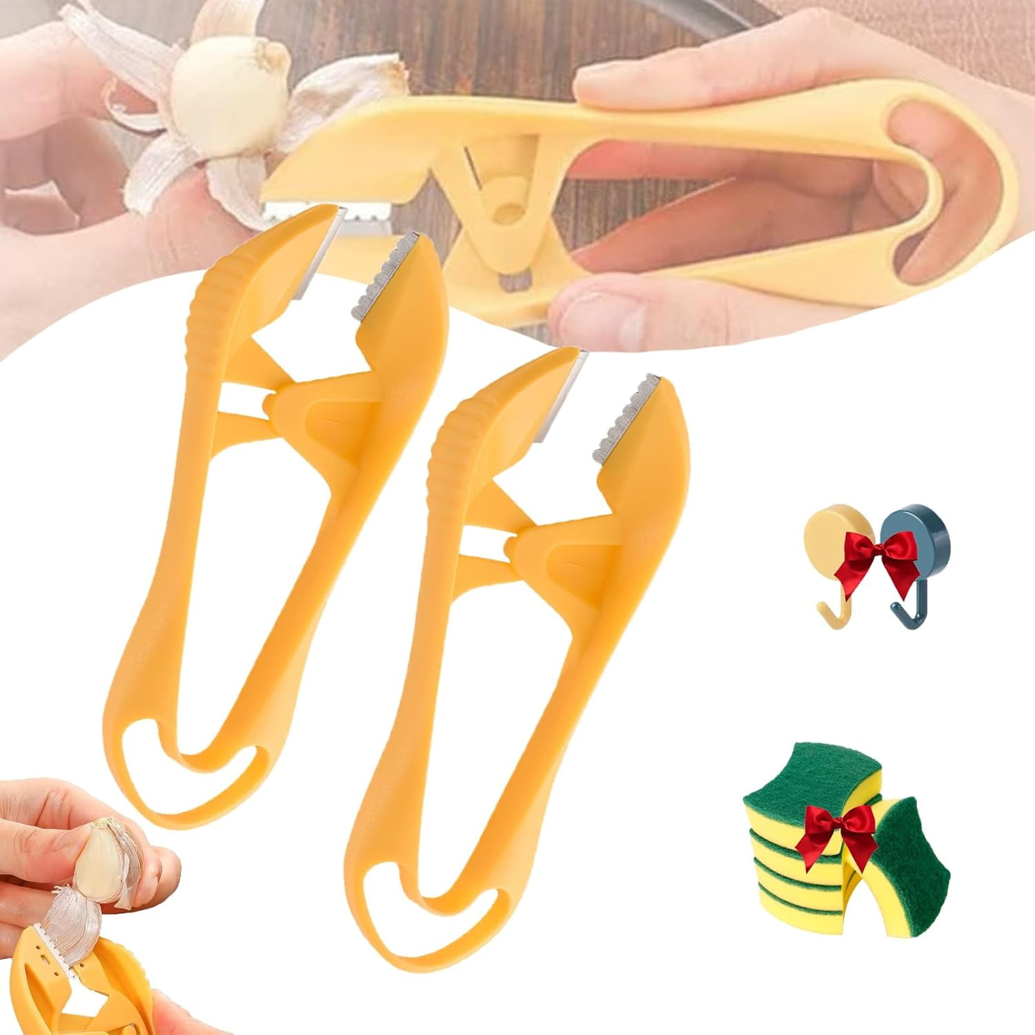 Fast And Portable Garlic Peeler,2025 New Garlic Tweezer Peeler Manual ...
