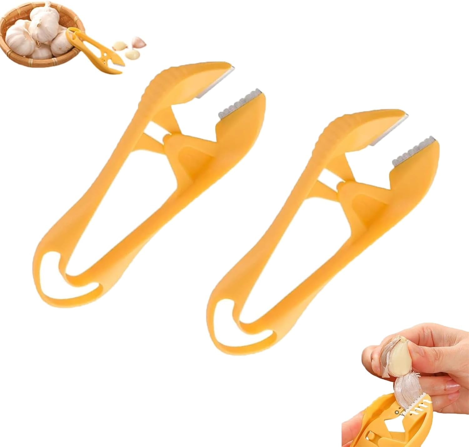 Fast & Portable Garlic Peeler, Stainless Steel Tweezer Tool, Manual ...