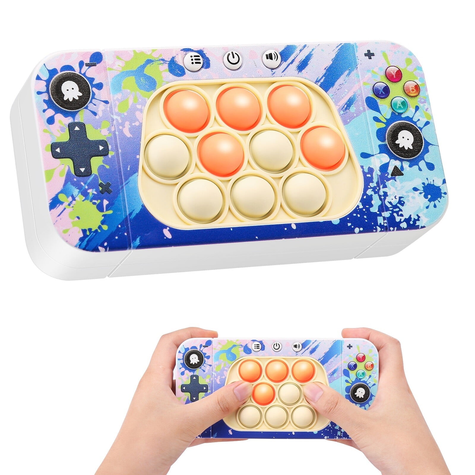 XDR Fast Push Bubble Memory Hand Fidget Game, Light Up Console for Kids ...