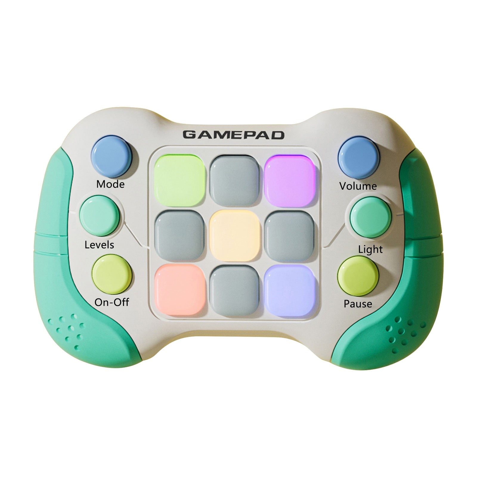 Fast Push Controller Sensory Fidget Toy | Light Up Handheld Gamepad | 4 Game Modes & Mini Piano ...