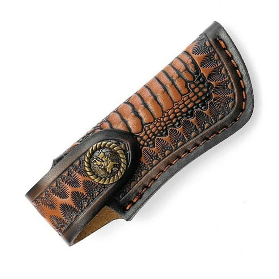 Fast Release Ergonomic Authentic Leather Cutter Sheath Case With Belt ...