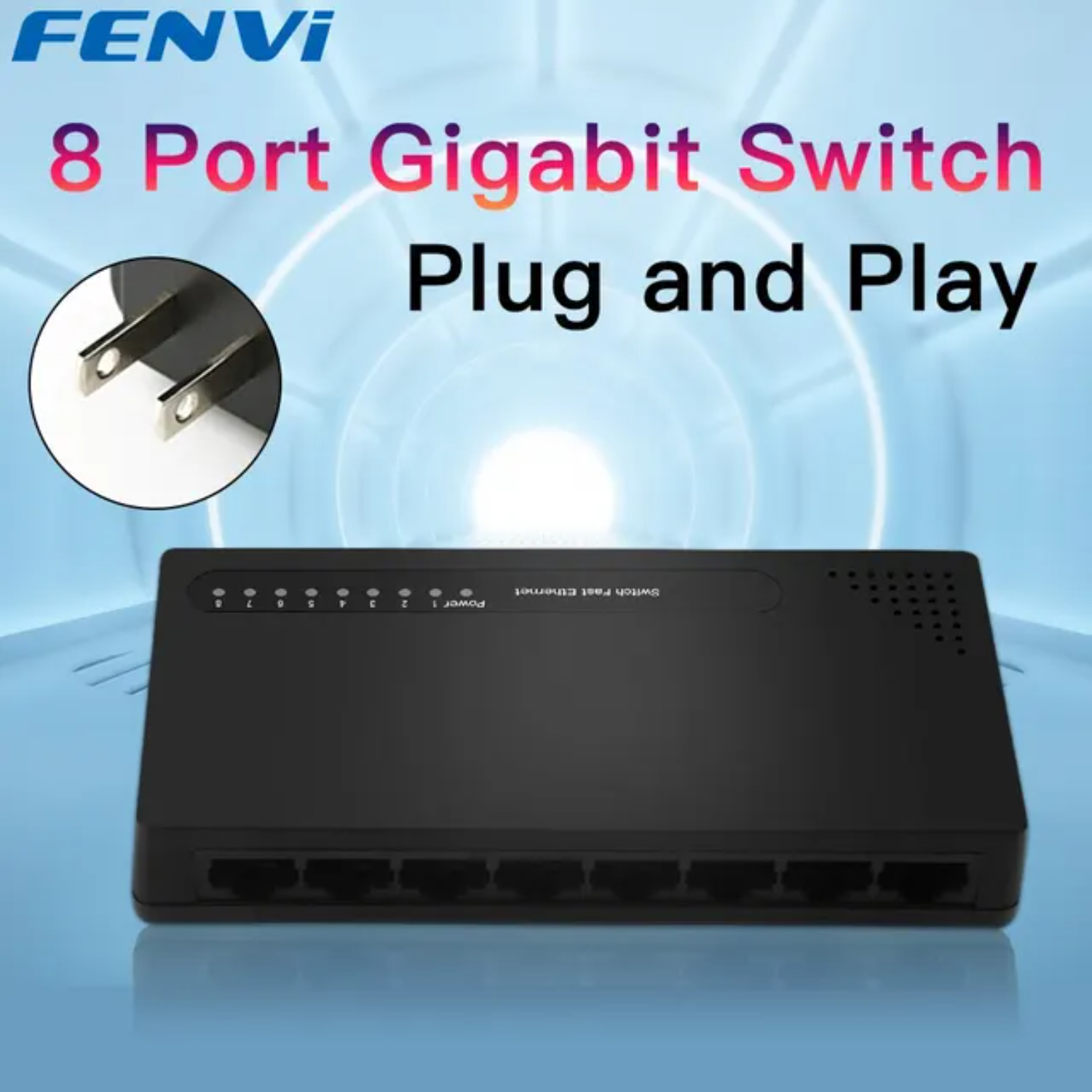 Fast and Reliable Easy Setup 8-Port Gigabit Ethernet Network Switch for ...