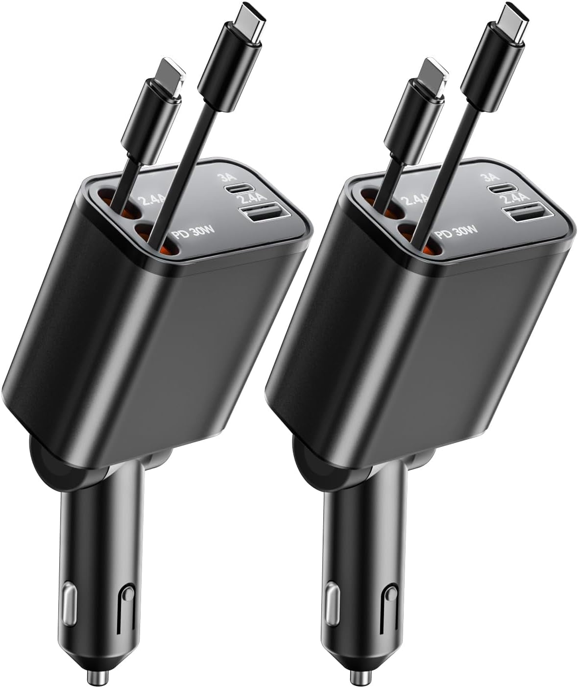 Fast Retractable Car Charger & PD 3.0: This car charger comes with a ...