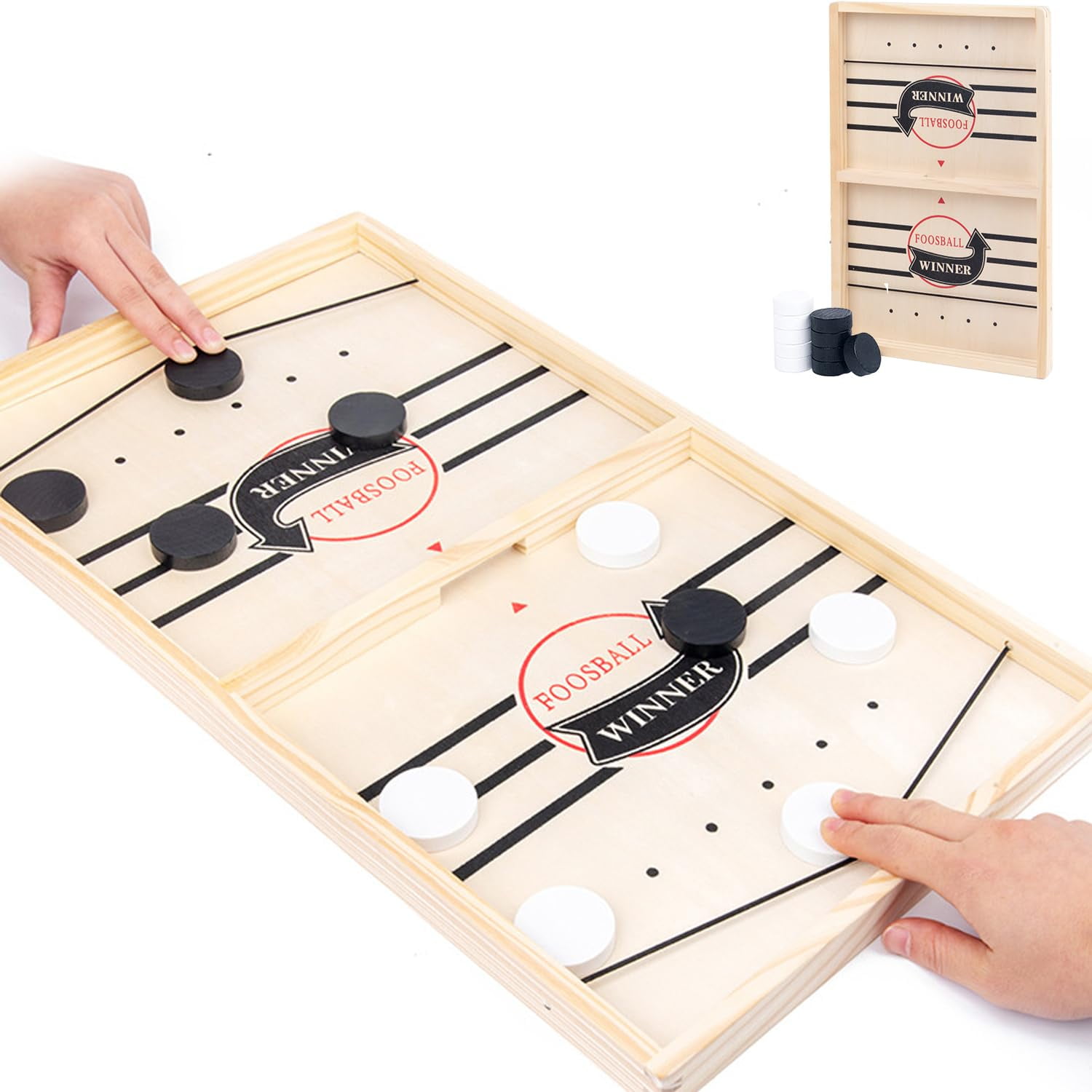 Fast Sling Puck Game,Slingshots Table Games Hockey Game, Wooden Board ...