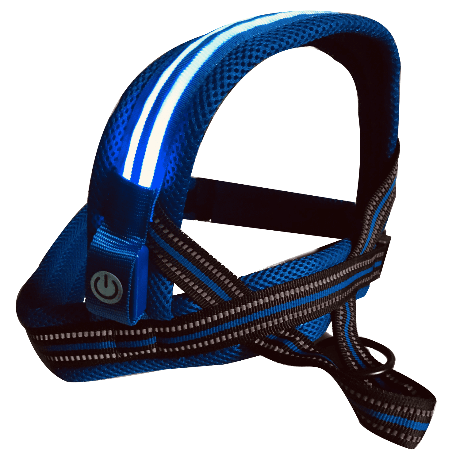 Fast Slip Over LED XL Extra Large Blue Dog Harness With LED Chest Light ...