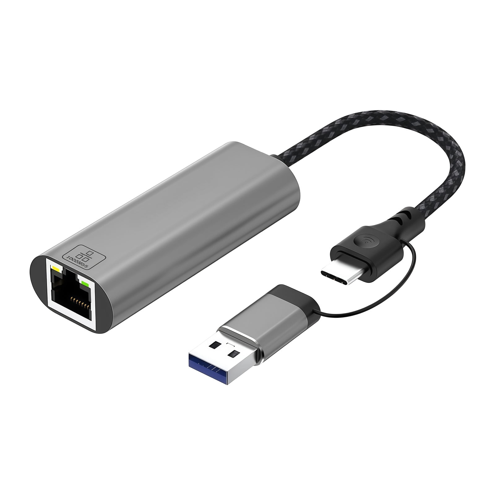 Double Port USB A USB C To RJ45 2.5G/1G Ethernet Networking Adapter For ...