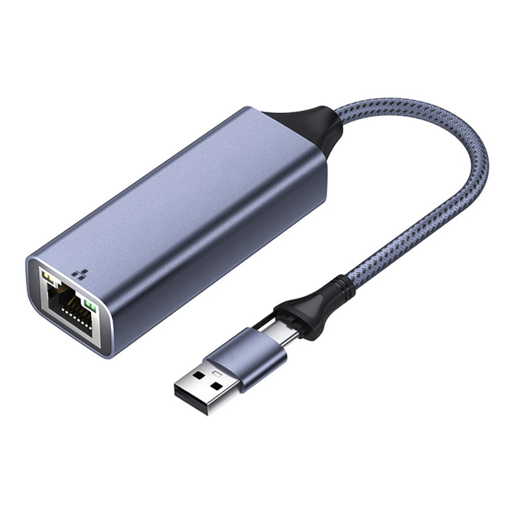 Fast Speed 2.5Gbps Networking Adapter With USB A USB C Connectors RJ45 ...