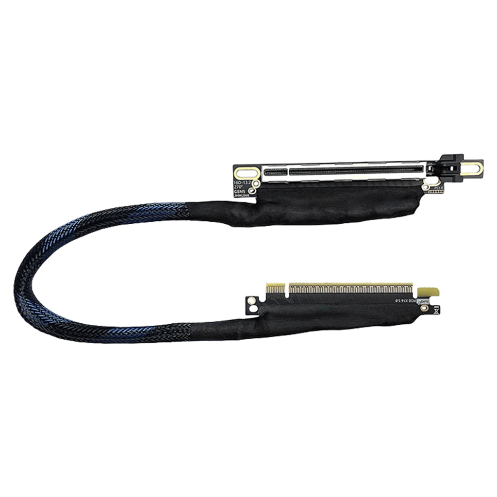 Fast Speed 64GT/s PCIe 5.0 GPU Extension Cable 270° Turn Braided Wiring ...
