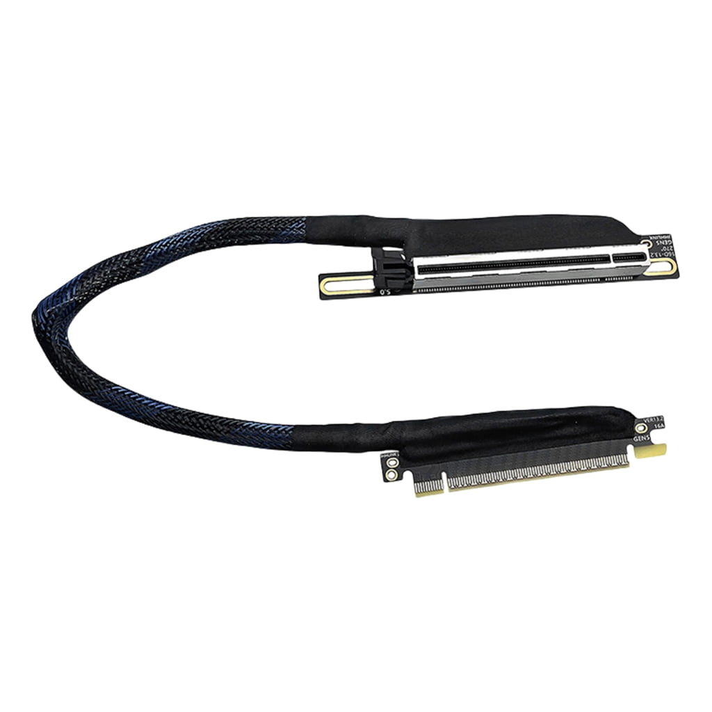 Fast Speed 64GT/s PCIe 5.0 GPU Extension Cable 270° Turn Braided Wiring ...