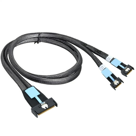 Fast Speed PCIe Gen5 MCIO X8 to 2x MCIO X4 50cm Splitter Cable Double ...