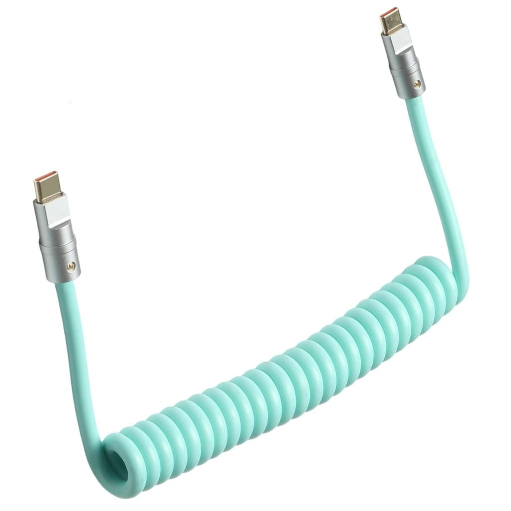Fast Speed PD100W Charging Cord Spring Cable USB C Reinforced ...
